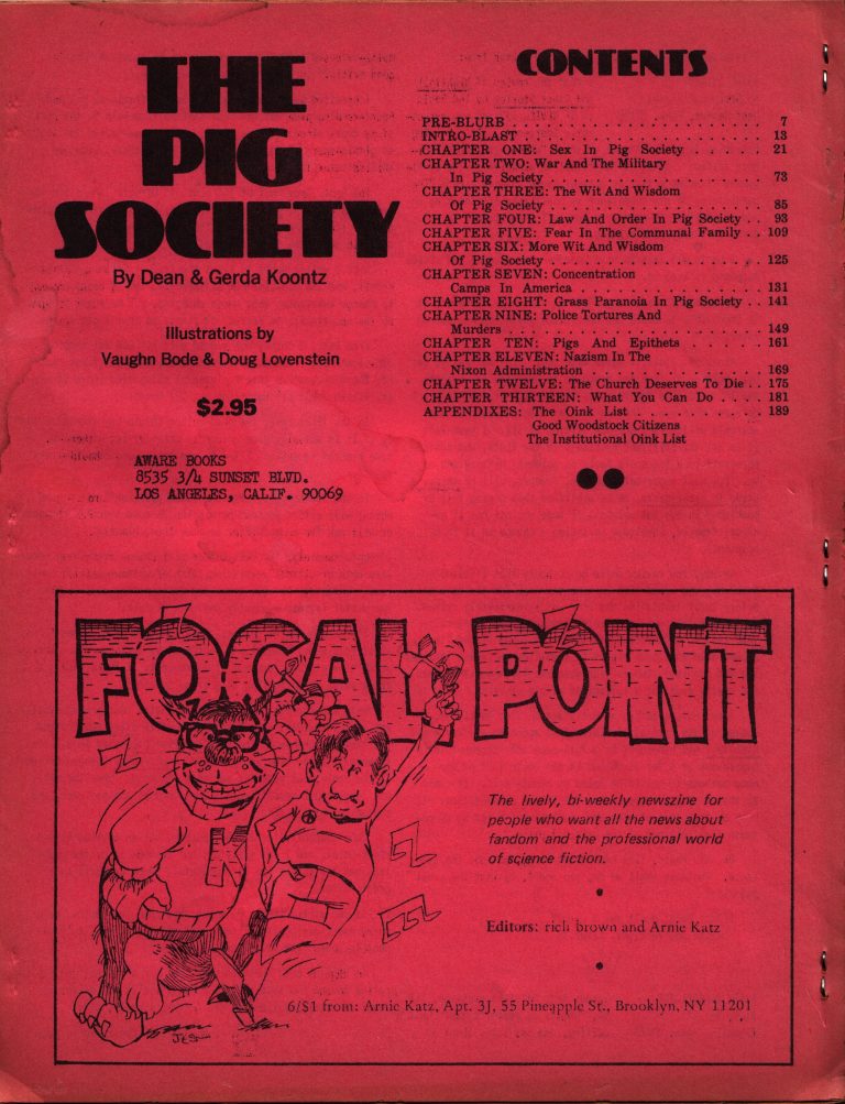 The Pig Society - The Collector's Guide to Dean Koontz