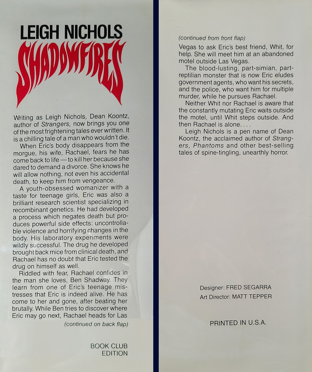 Shadowfires (LN) - The Collector's Guide to Dean Koontz